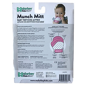Malarkey Kids Baby Teething Mitten, Munch Mitt Baby Chew Toy - Protects Hands from Chewing & Saliva, Heals Aching Gums, Promotes Sound & Visual Stimulation for Babies Up to 1-Year-Old (Night Forest)