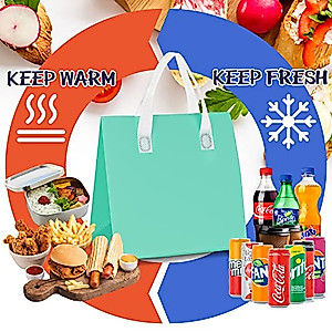 Kacctyen 100 Pcs Insulated Take Out Bags Bulk 9.5 x 6 x 9.5 in Thermal Insulation Food Bag for Coffee, Milk Tea, Hot Cold Food, Delivery Cooler Bag for Catering Restaurant Grocery Picnic (Multicolor)