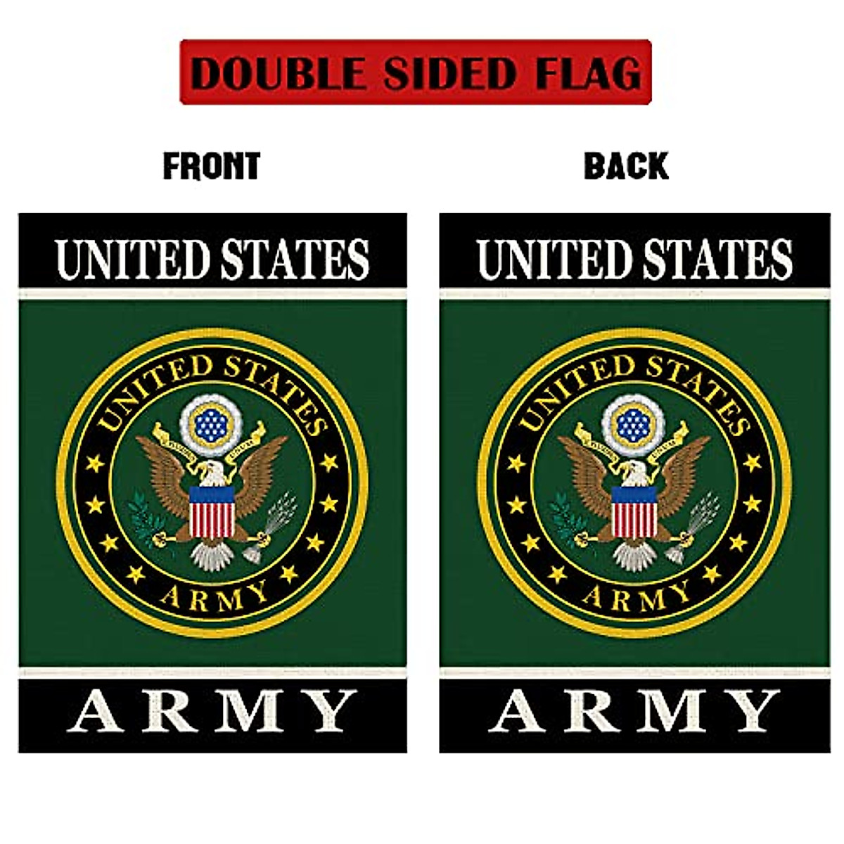 US Army Garden Flag Veterans House Sign U.S. Military Gifts Double Sided 12.5 x 18 Inch United States Army Yard Outdoor Decoration