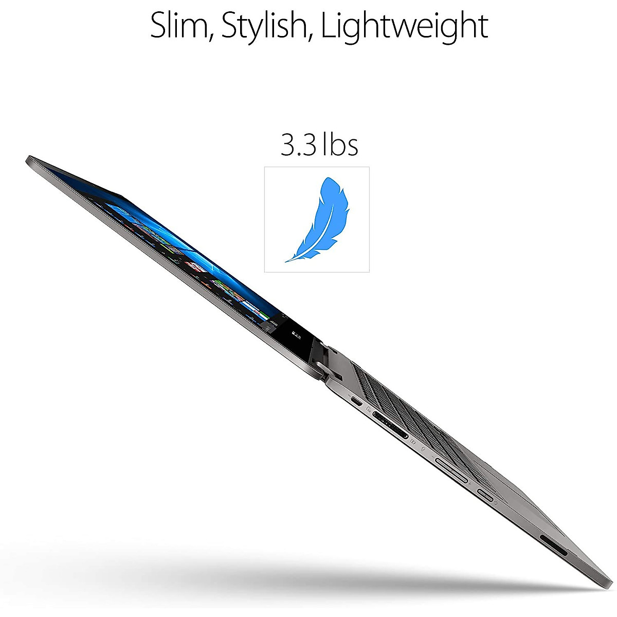 ASUS VivoBook Flip 14 2-in-1 Convertible Laptop, 14" HD Touchscreen Display, Intel Pentium Silver N5030 CPU, 4GB DDR4 RAM, 128GB Storage, Windows 10 Home in S Mode, Grey, TP401MA-AH21T