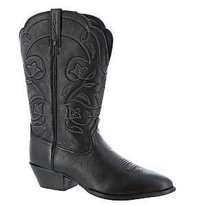 ARIAT BMVY9 Womens Heritage R Toe Western Boot Black Deertan 7.5