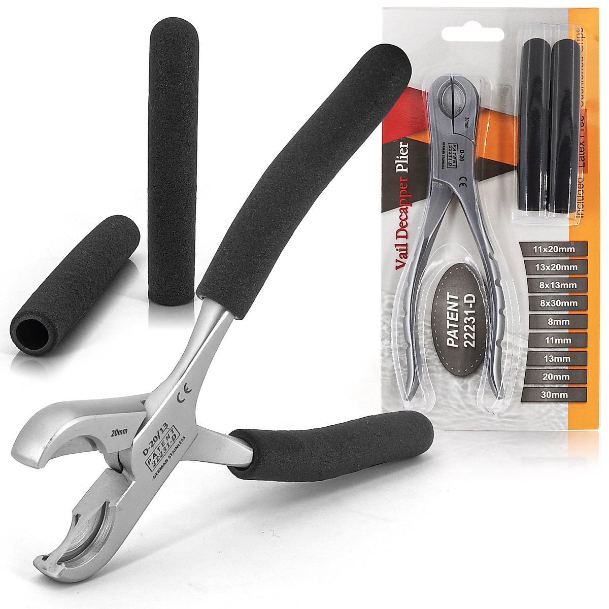 Dual Action Decapper Pliers for Decapping Crimped Vials and Bottles Scientific Labwares (13mm and 20mm)