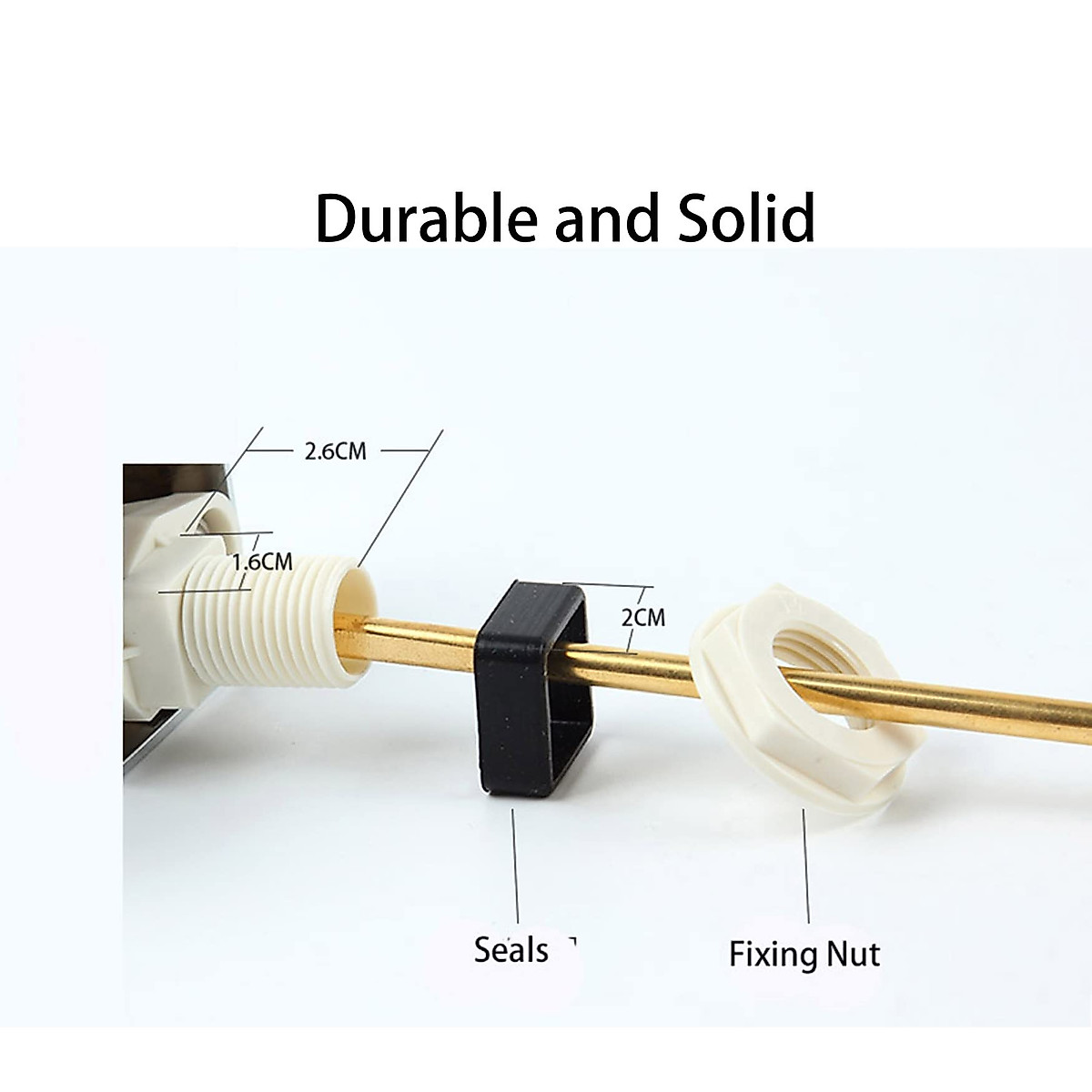 wLuckyCL Toilet Tank Flush Lever Replacement for TOTO Solid Side Mount Toilet Flush Lever