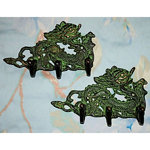 Uniquebazar4u Brass Dragon Wall Hook Handiscrafts Flying Dragon Wall Clothes Hanging Hook