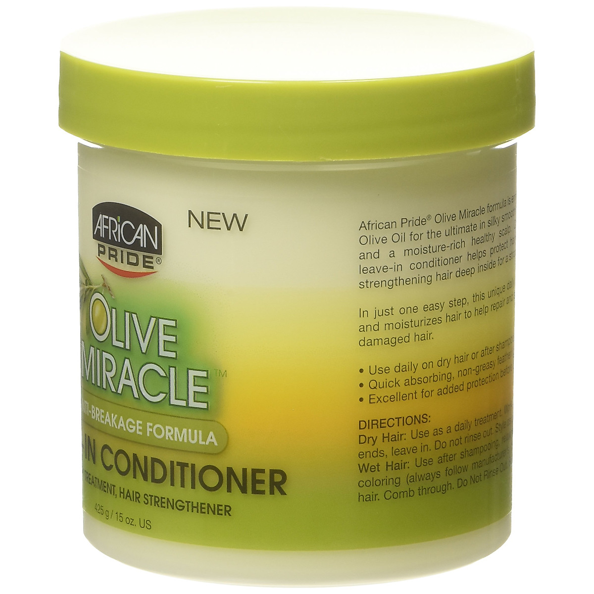 African Pride Olive Miracle Leave-in Conditioner, 15 Ounce
