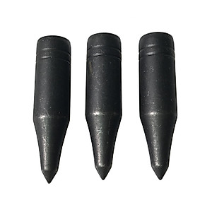 ZSHJGJR 24pcs Archery Arrow Field Points Glue on Target Practic Arrowheads 80 Grain Replacement Arrow Tips ID 8mm for Wood Bamboo Fiberglass Arrows (Black)