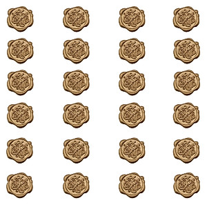 YYANGZ 24PCS Wax Seal Stickers, Envelope Seal Stickers, Party Supplies, Sealing Wax for Thank You Invatation Envelopes Stickers, Enevlope Seals, Wedding Invitation Wax Seal Stickers, Wax Seal Envelope Seal for Invitations Cards Party