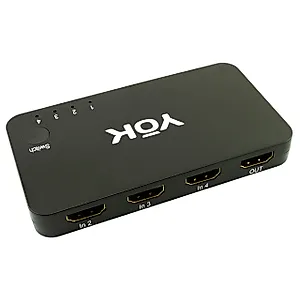 YoK Universal 4-Port HDMI 4K Switch. 4K x 2K Switcher Supports PC, PS3, PS4, Xbox One, Classic Consoles and Media Players