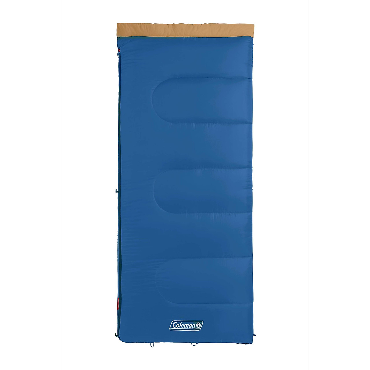Coleman Brazos Cold-Weather Sleeping Bag, 20°F/30°F Lightweight Camping Sleeping Bag for Adults, No-Snag Zipper with Stuff Sack Included, Machine Washable