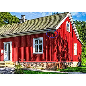 F FINDERS&CO Dummy Security Camera, Fake CCTV Surveillance System with Realistic Red Flashing Lights and Warning Sticker for Indoor Outdoor (1, Black)