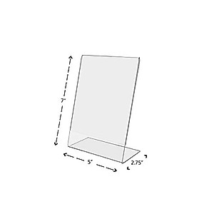 Universal 76850 Clear L-Style Freestanding Frame, 5 X 7 Insert, 3/Pack