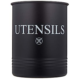 Steelware Central Utensil Holder Large Crocks Kitchen (black)