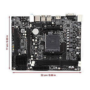 Desktop PC Motherboard,FM2/FM2+CPU Interface Design Dual Channel DDR3 Computer Mainboard Support for AMD A10/A8/A6/A4/Athlon Full Range of Graphics Chip for APU Core Graphics