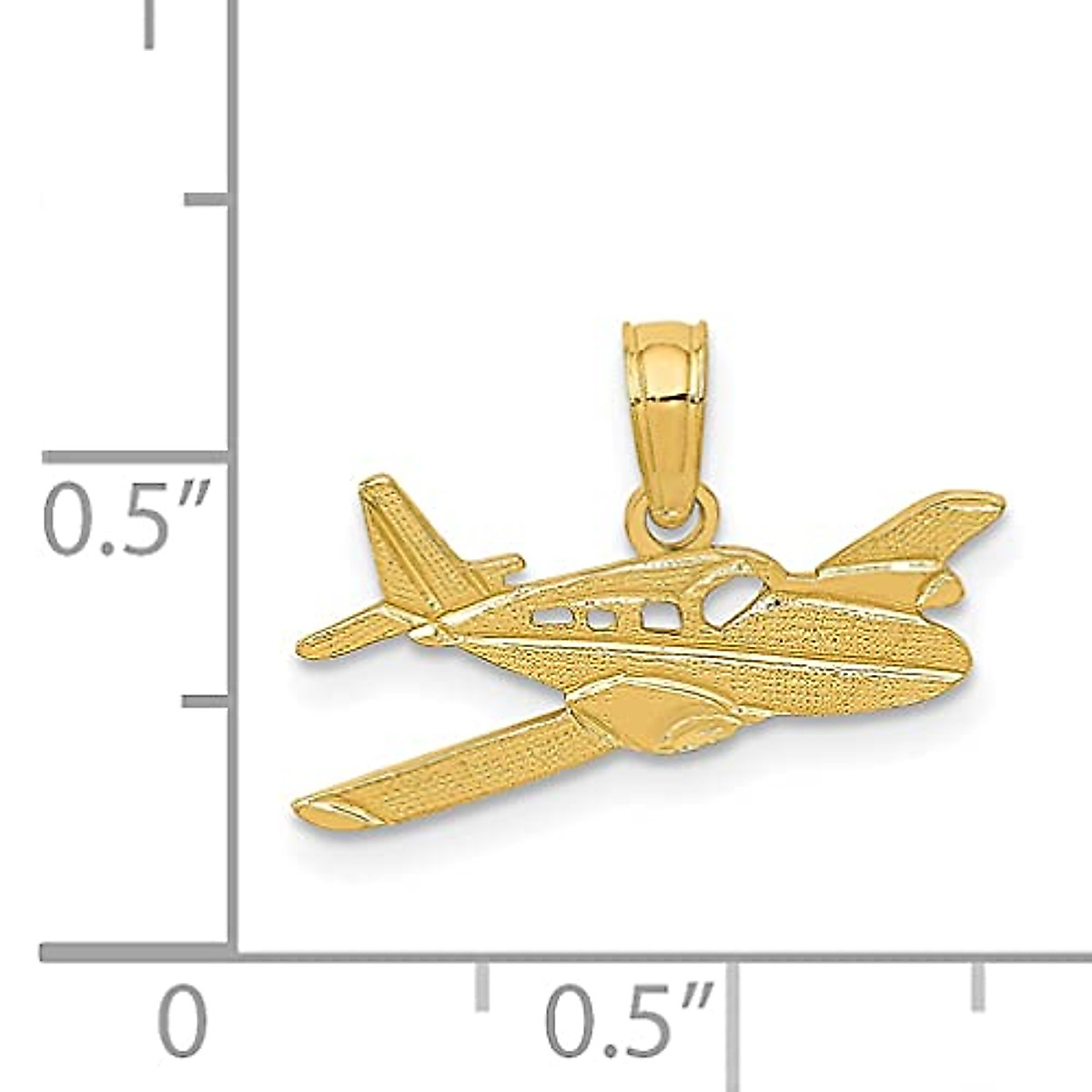 IceCarats 14K Yellow Gold Cessna Plane Necklace Charm Pendant 14mm x 19mm Only
