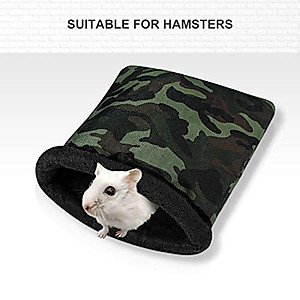 POPETPOP Hamster Sleeping Bag Small Animal Warm Sleep Sack Soft Comfortable Small Pet Nest Pet Sleeping Mat for Rabbits Guinea Pig Hedgehog Rat Chinchillas (Random Color)