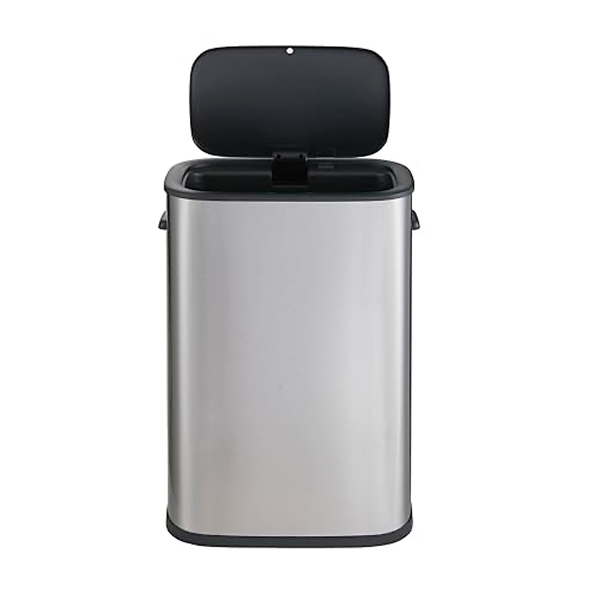 Casa Andrea Milano 14.5-Gallon Soft-Close, Smudge Resistant Trash Can with Automatic Touchless Motion Sensor, Large and Space-Saving