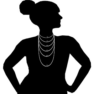 925 Sterling Silver 1MM Box Chain - Nickel Free Italian Necklace for Women Rhodium Plated - Lobster Claw 24 inch