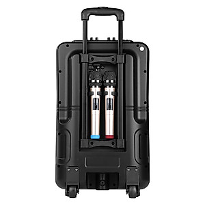 Shinco WiFi Karaoke Machine with 2 Wireless Mics, 15'' Touch Screen, Bluetooth, Lyrics Display (Black)