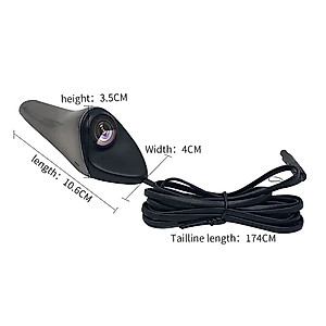 VOJKOREL CVBS Signals Blind spot Camera Car Side View Camera IP68 Waterproof 120 Degree Wide Angle Side View Mirror Camera Dark Grey