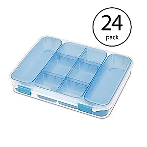 Sterilite 14028606 Divided Storage Case for Crafting and Hardware (24 Pack)