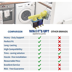 [What's Up?]WP12544002 Valve WP12544002 (K-74962) NEW OEM Produced for Whirlpool Refrigerator Water Valve Replacement Part - Compatible with 8171096 915068 AH2007678 EA2007678 PS2007678 WP12544002