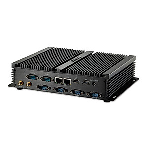 KINGDEL 4k HTPC Mini PC, i5 CPU Office Fanless Computer, 8GB RAM, 128GB SSD, HD Graphics 4400, 6xCOM RS232, 4xUSB 3.0, 2xNICs, 2xHD Ports, Metal Case