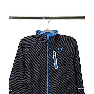 Finnhomy Heavy Duty 50 Pack Plastic Hangers, Durable Clothes Hangers with New Generation Non-Slip Pads,Space Saving Easy Slide Organizer for Bedroom Closet, Great for Shirts, Pants, Gray