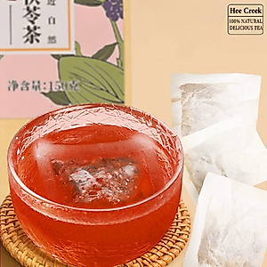 Hee Creek Sour Jujube Kernel Lily and Poria cocos Tea,10.58oz(60 Bags) Sleep Tea, Perfect for Easing into a Soothing Sleep, Poria Cocos, Mulberry，酸枣仁百合茯苓茶 晚安茶