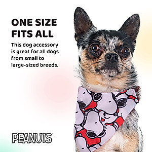 Peanuts for Pets Snoopy Dog Bandana | Soft Dog Apparel & Accessories, One Size Fits All | Peanuts Comic Strip Dog Bandana for All Dogs, Big and Small Dog Accessories, Red