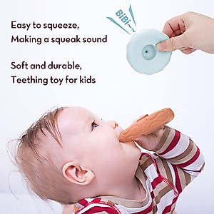 Mini Tudou 6 PCS Baby Girl Toy Stacking & Nesting Toys, Soft Stacking Blocks Ring Stacker, Baby Sensory Teethers Toys w/Letter, Animal and Shape, Early Learning Toys for Babies Toddlers Kids 6 Months