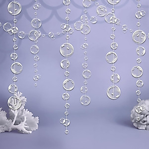 Cheerland 10 Strings Under The Sea White Bubble Garlands Little Mermaid Birthday Party Decorations Bubble Under Water Bday Hanging Streamer Beach Banner Underwater Backdrop Kids Ocean Party Supplies