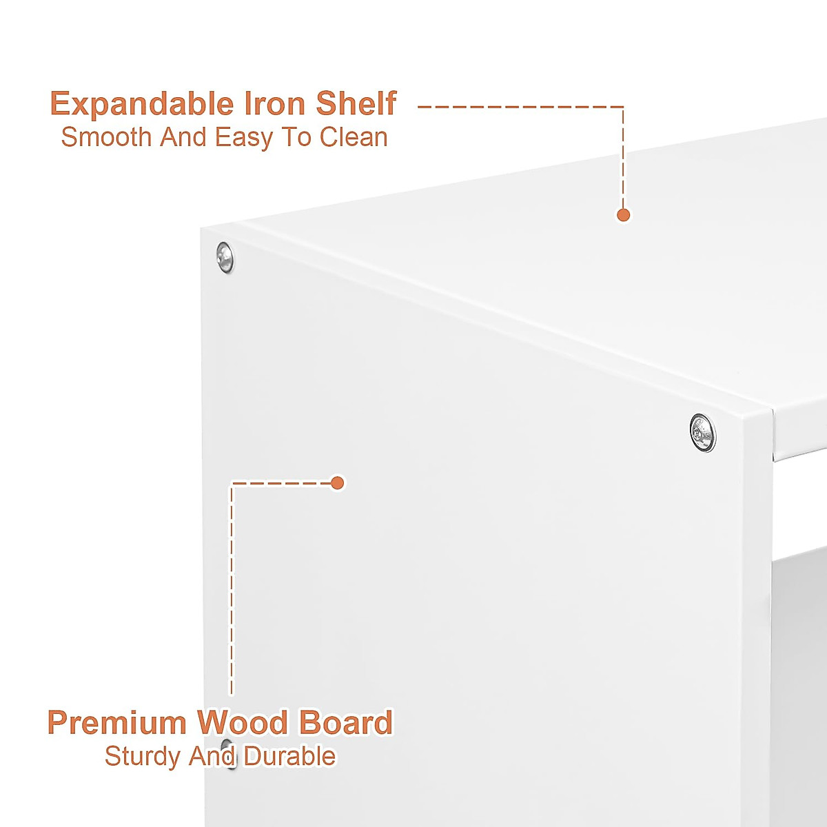 White Shoe Rack Organizer for Closet, 3-Tier Expandable Shoe Shelf, Stackable Iron Wood Combination Shoe Racks Shelves for Closets, Entryway,Small Space,Hallway,Garage,Holds 8-16 Pairs of Shoes