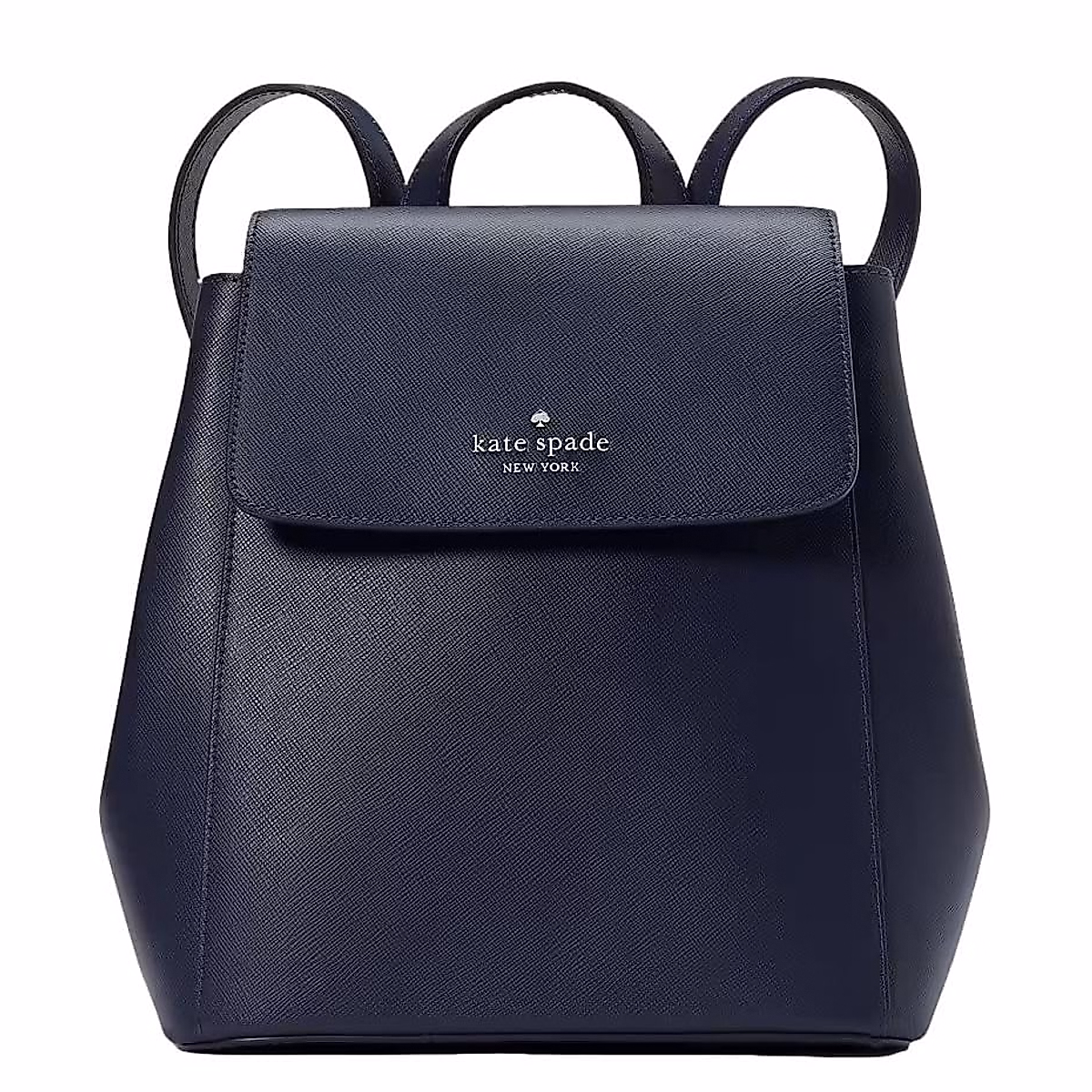 Kate Spade New York Women's Madison Saffiano Leather Flap Backpack, Parisian Navy