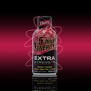 5-hour ENERGY Shot, Extra Strength Cherry, 1.93 Ounce, 12 Count
