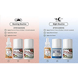 LilyAna Naturals Skincare Gift Set - Retinol Cream, Vitamin C Serum, Eye Cream and Face Cream Moisturizer - Anti Aging Skin Care Sets for Women