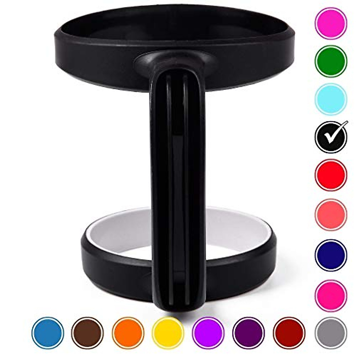 STRATA CUPS 30 oz Tumbler Handle - Available For 30 oz YETI Tumbler, OZARK TRAIL Tumbler, Rambler Tumbler- BFA free (Black)