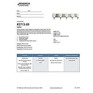 Gather Collection 5-Light Etched Glass Traditional Bath Vanity Light Brushed Nickel