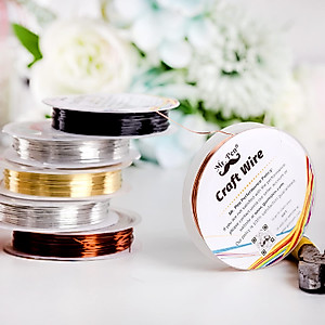 Mr. Pen- Beading Wire for Jewelry Making, 24 Gauge, 6 Rolls,19.6 Feet Each, Jewelry Wire, Wire for Jewelry Making, Beading Wire, Crafting Wire, Jewelry Making Wire, Bendable Wire