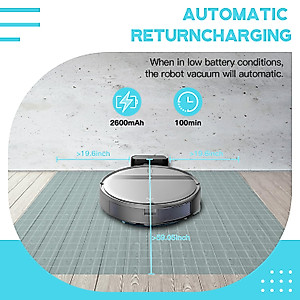 MANVINS Robot Vacuum and Mop Combo, Robotic Vacuum Cleaner with WiFi/App/Alexa, Self-Charging Mopping Robot Vacuum Cleaner, Max Strong Suction Ideal for Home