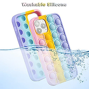aupartuds Pop It Phone Case for iPhone 8 7 6,Stress Reliever Push Pop ...