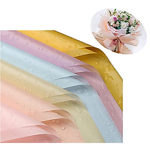 JOSON 30 sheets/6 colors Flower wrapping paper Korean solid color translucent flower shop floral gift bouquet flower wrapping paper Matte paper