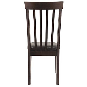 Signature Design by Ashley Hammis Rake Back Dining Room Chair, 2 Count, Dark Brown