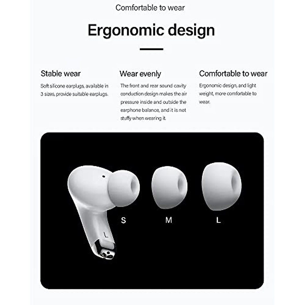 Lenovo Bluetooth Headphones Wireless Earbuds Thinkplus LivePods LP5 V5.0, Handsfree WaterProof Headphone 12Hrs Battery life with Charging Case Ergonomic Design Snug fit earbud Noise Reduction- White