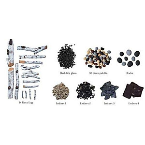 Amantii Design Media 15 Piece Log Set with Deluxe Media