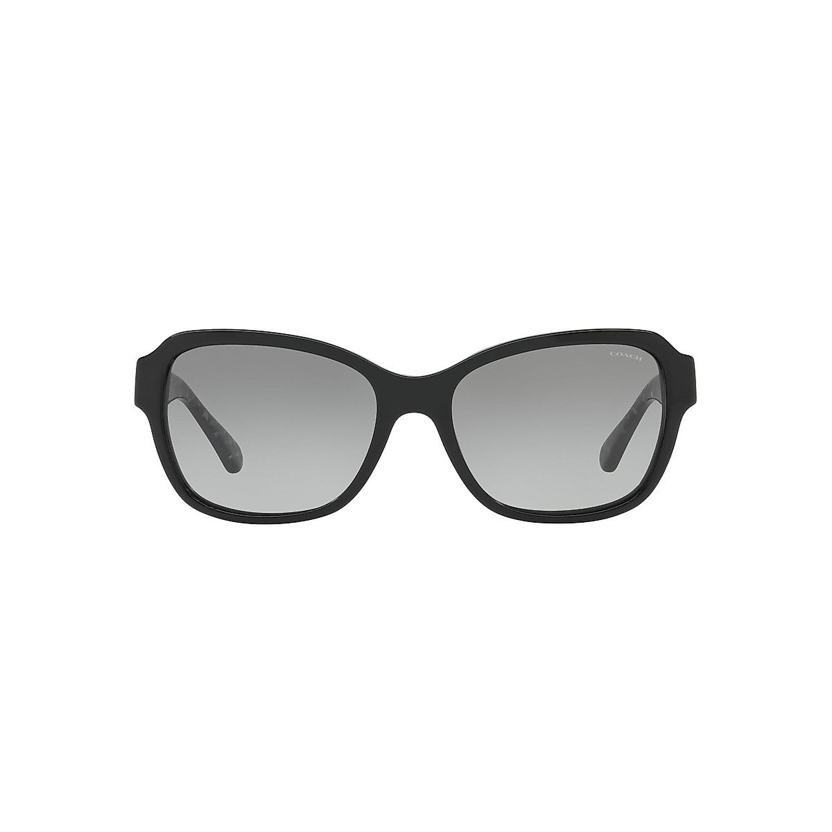Coach HC8232 Sunglasses, Black/Dark Grey Gradient, 56 mm