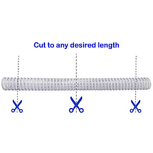 Sealproof 1.25 x 59 Inch Pool Filter Pump Connection Hose for 1-1/4 (32mm) Intex Systems and Above Ground Pools, Premium Quality Kinkproof PVC, Made in USA | Includes 2 Hose Clamps