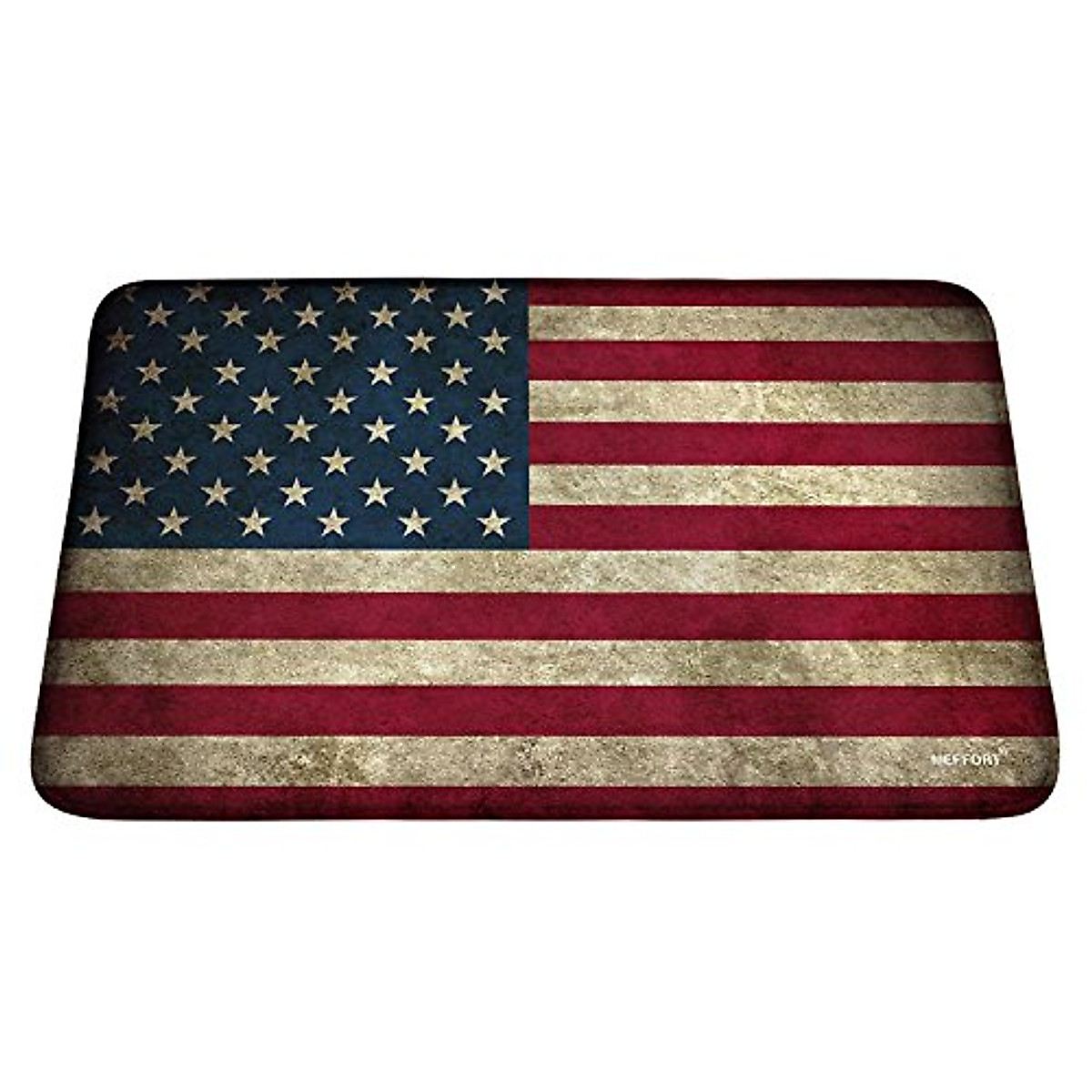 Meffort Inc Printed Soft Floor Door Mat Carpet/Area Entry Rugs for Kitchen Dining Living Hallway Bathroom - USA Flag, Large Size