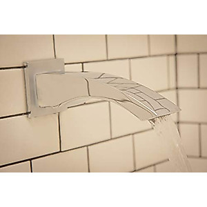 ALFI brand AB3301 Curved Wallmount Tub Filler Bathroom Spout, Polished Chrome