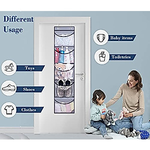KEETDY 5 Pockets Over the Door Organizer and 5 Large Pockets Over the Door Organizer Hanging Door Storage for Closet