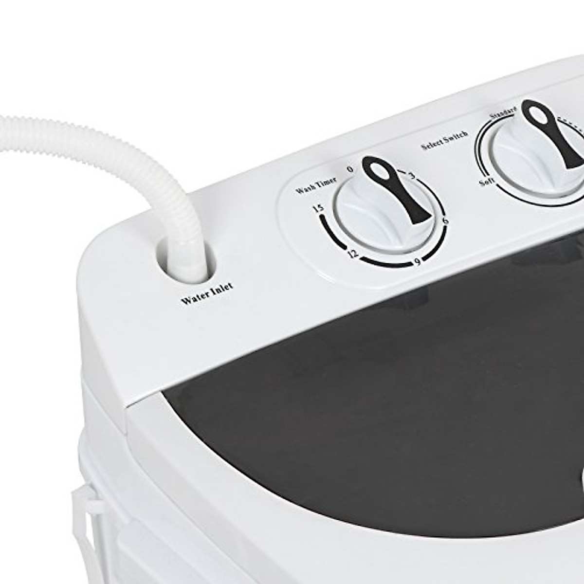 JupiterForce Portable Compact Mini Twin Tub Washing Machine Portable Laundry Machine 13lbs Capacity w/Washer and Spinner Cycle Combo, Built-in Gravity Drain for Apartments, Dorms, Bathroom, Laundry and More